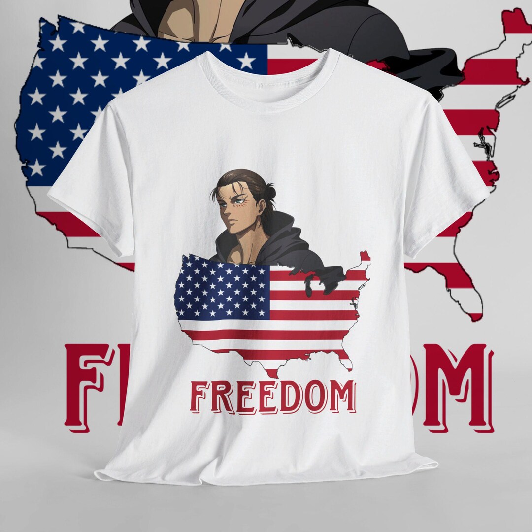 Eren Yeager, 4th of July Shirt, Independence Day T-shirt , Patriotic ...