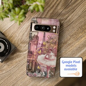 Paris France Collage iPhone Case, Pretty Ballerina Phone Case, Vintage ...