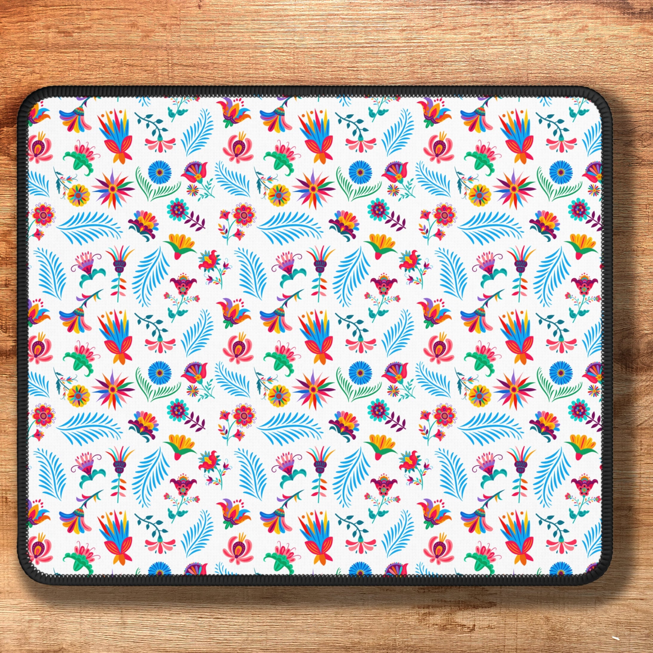 Mexican Otomi Art Gaming Desk Mat, Large Anti-slip Mousepad, Mexico ...