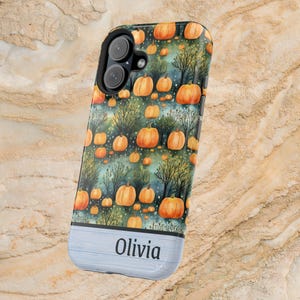 Custom Cute Pumpkins Magsafe iPhone Case, Personalized Fall Vibes ...