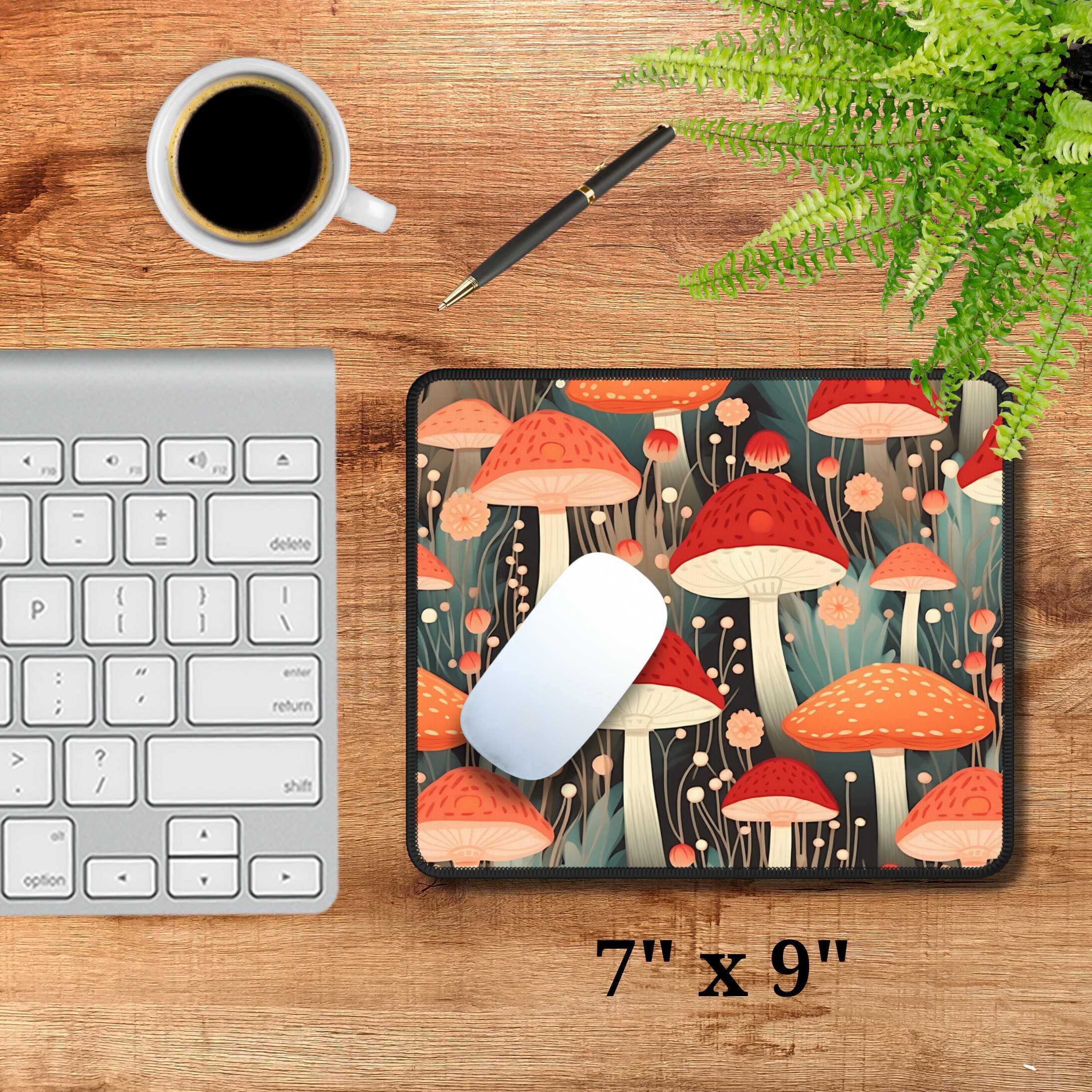 Magic Mushrooms Gaming Desk Mat, Large Anti-slip Mousepad, Mushroom ...