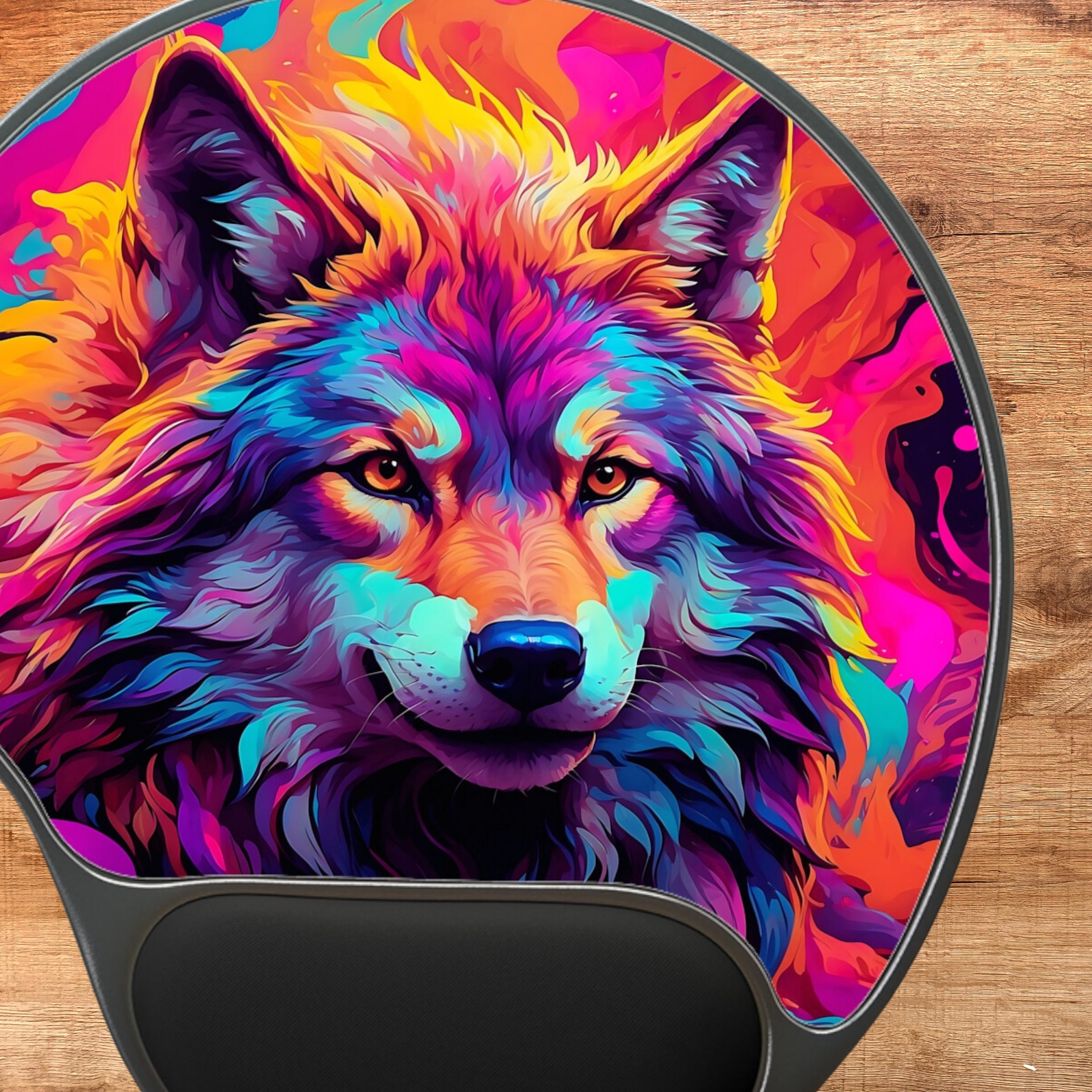 Wolf Wild Animal Mouse Pad, Nature Inspired Wolf Lover Ergonomic Wrist ...