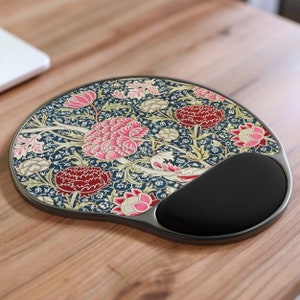 William Morris Mouse Pad, Museum Replica, Art Nouveau, Ergonomic, Wrist Rest Mousepad, Gamer ...