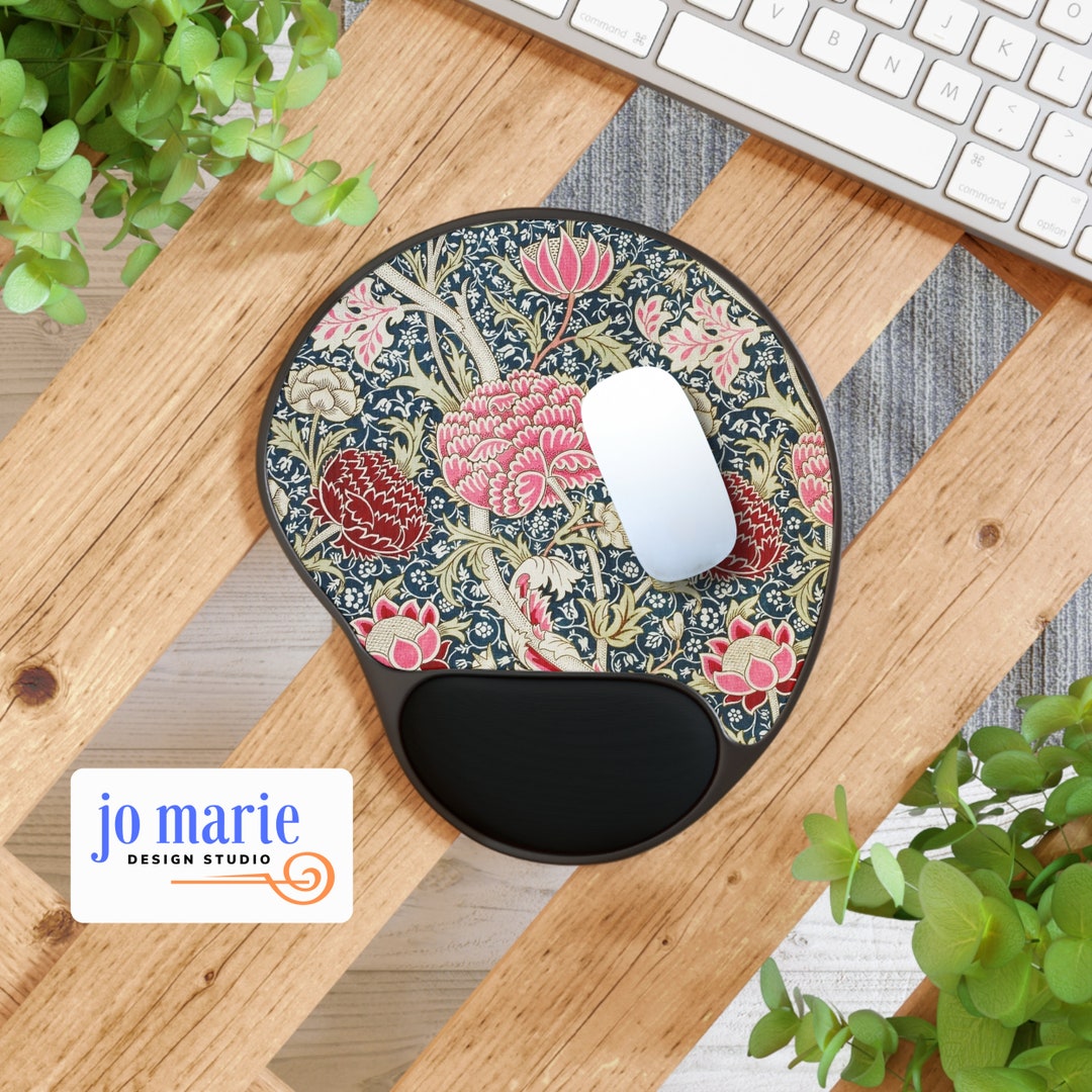 William Morris Mouse Pad, Museum Replica, Art Nouveau, Ergonomic, Wrist Rest Mousepad, Gamer ...