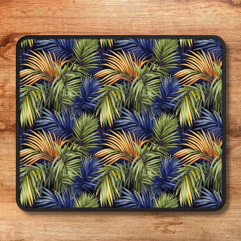 William Morris Style Botanical Desk Mat, Palm Fronds, Art Nouveau Desk ...