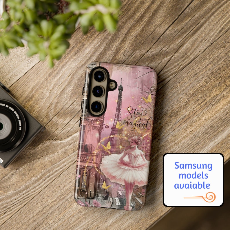 Paris France Collage iPhone Case, Pretty Ballerina Phone Case, Vintage ...