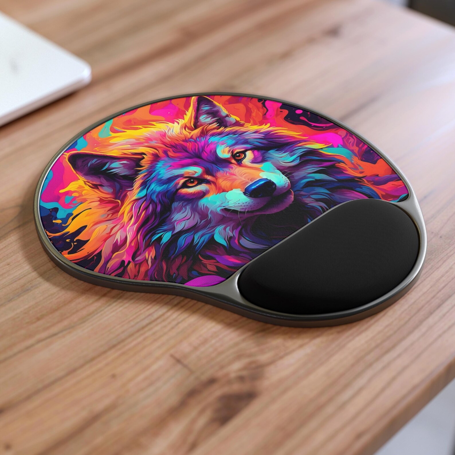 Wolf Wild Animal Mouse Pad, Nature Inspired Wolf Lover Ergonomic Wrist ...