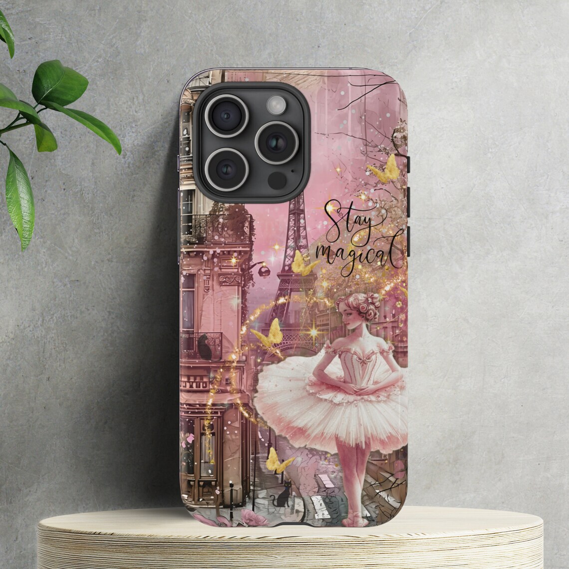 Paris France Collage iPhone Case, Pretty Ballerina Phone Case, Vintage ...