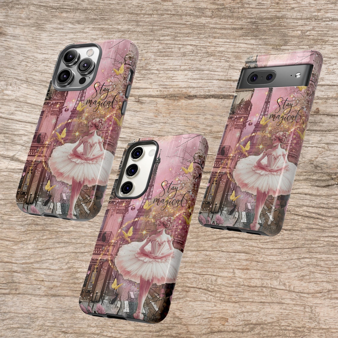 Paris France Collage iPhone Case, Pretty Ballerina Phone Case, Vintage ...