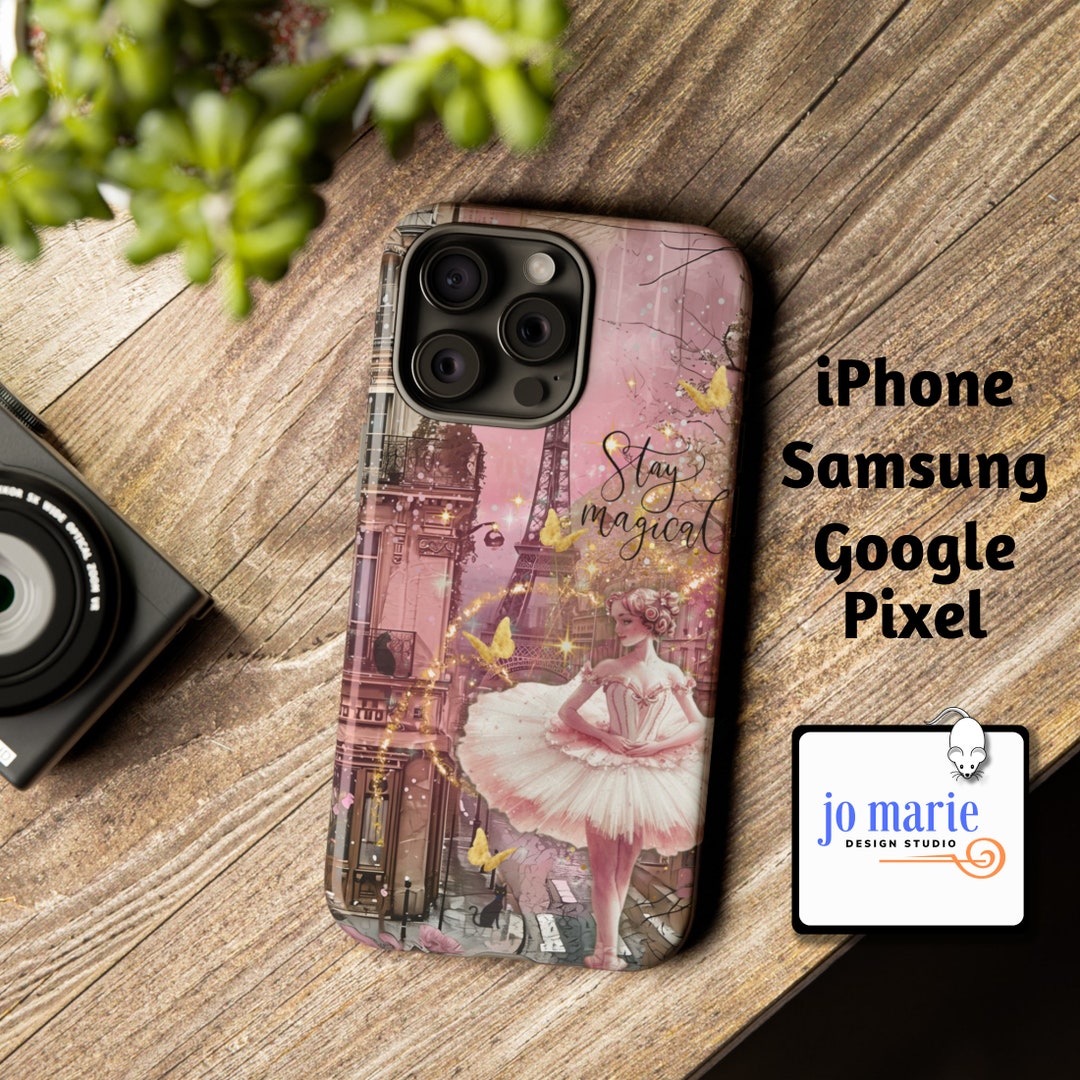 Paris France Collage iPhone Case, Pretty Ballerina Phone Case, Vintage ...