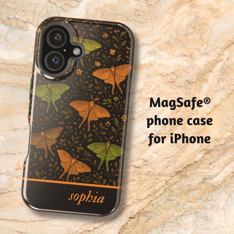 Custom Dark Academia Luna Moths Magsafe® iPhone Tough Case ...