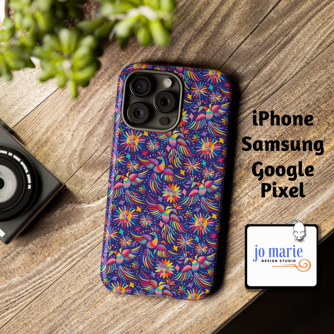 Mexican Otomi Birds iPhone Case, Colorful Mexican Phone Case, Latina ...