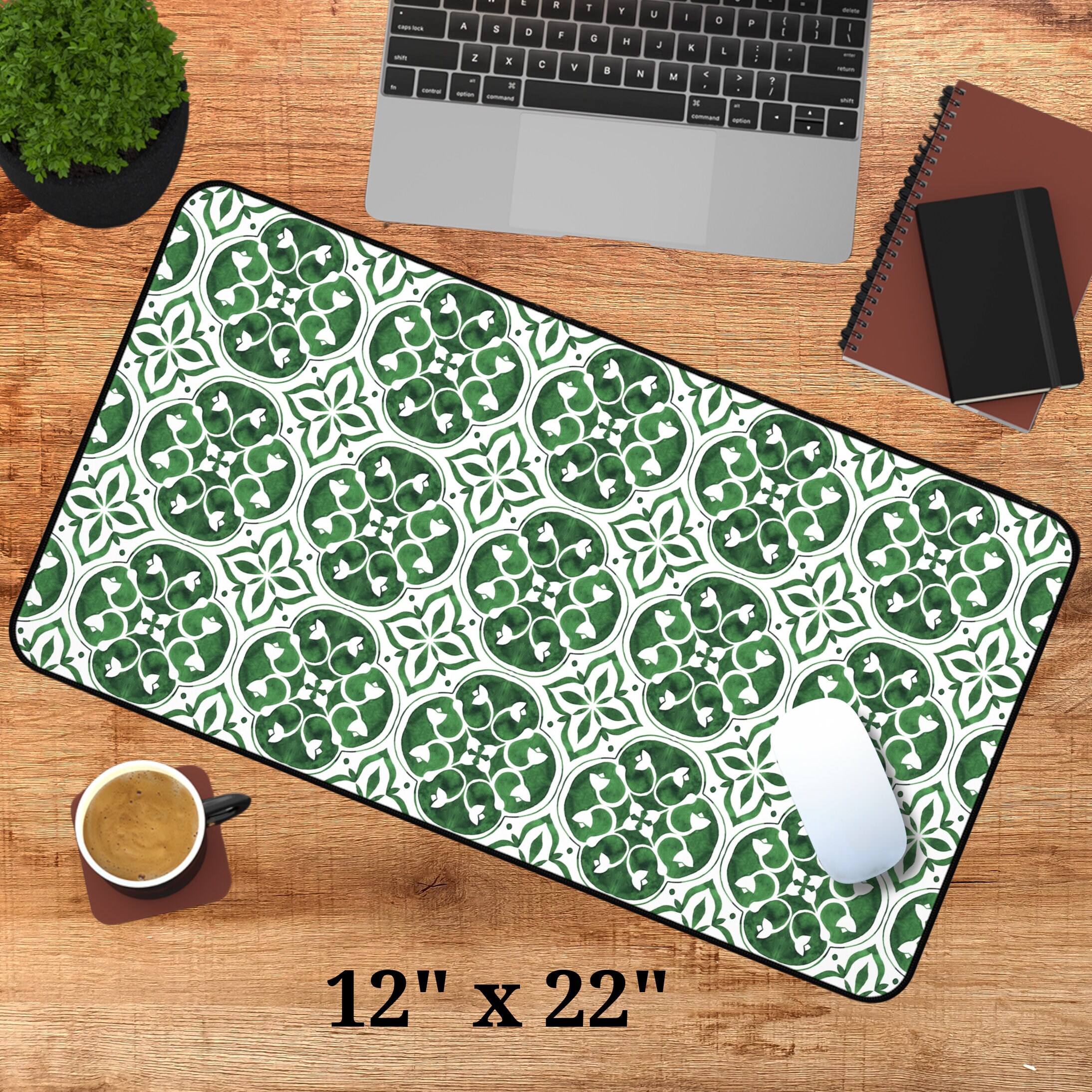 Mexican Tile Look Gaming Desk Mat, Personal Workspace Mousepad, Mexico ...