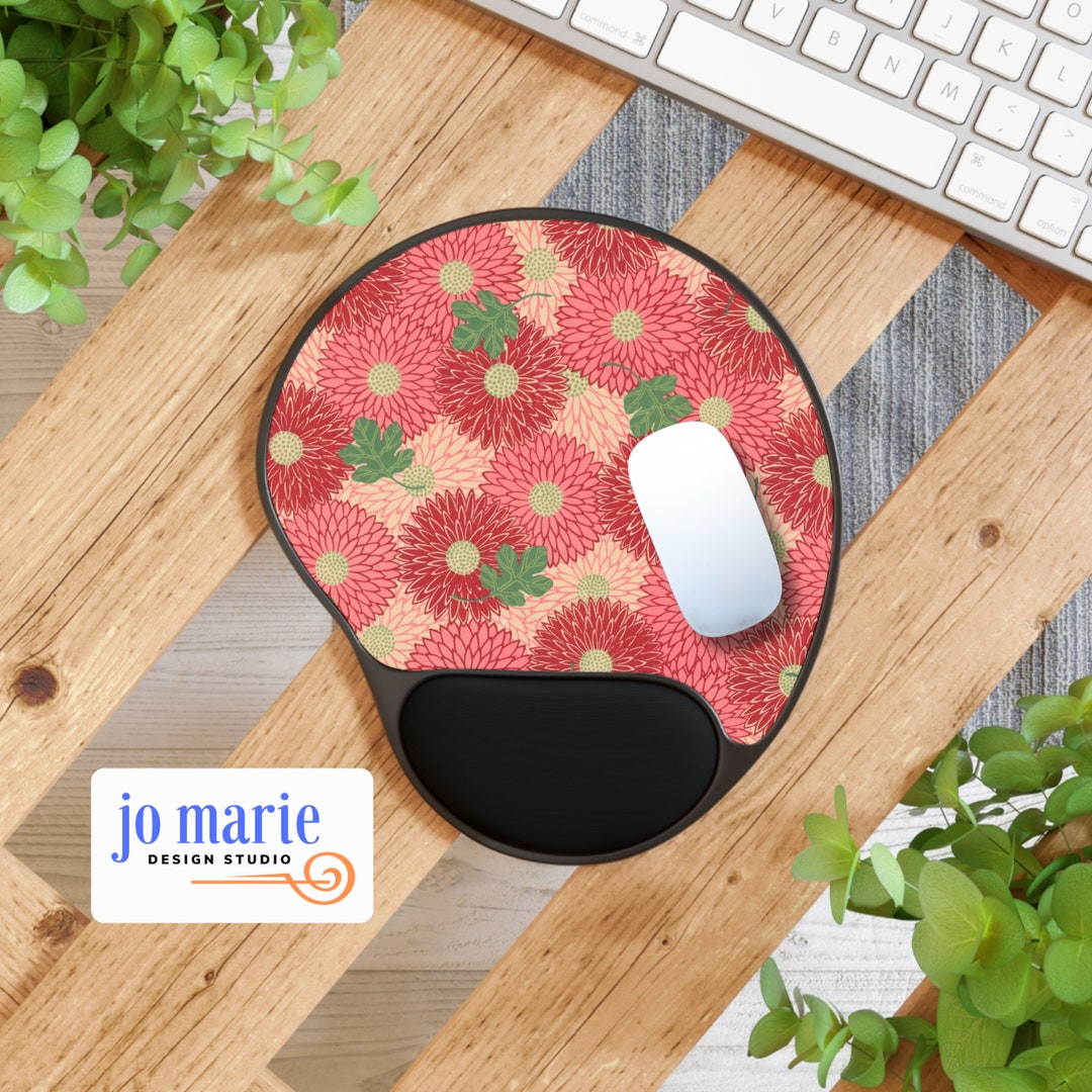 Chrysanthemums Mouse Pad, Ergonomic, Museum Replica, Art Nouveau, Wrist ...