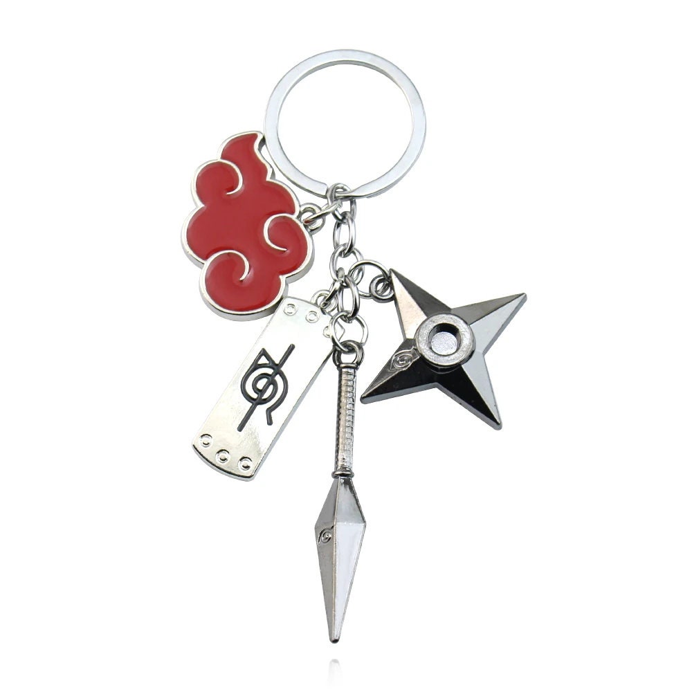 Naruto Kunai Shuriken Konoha Ninja Akatsuki Keychain Toy for Car Keys ...