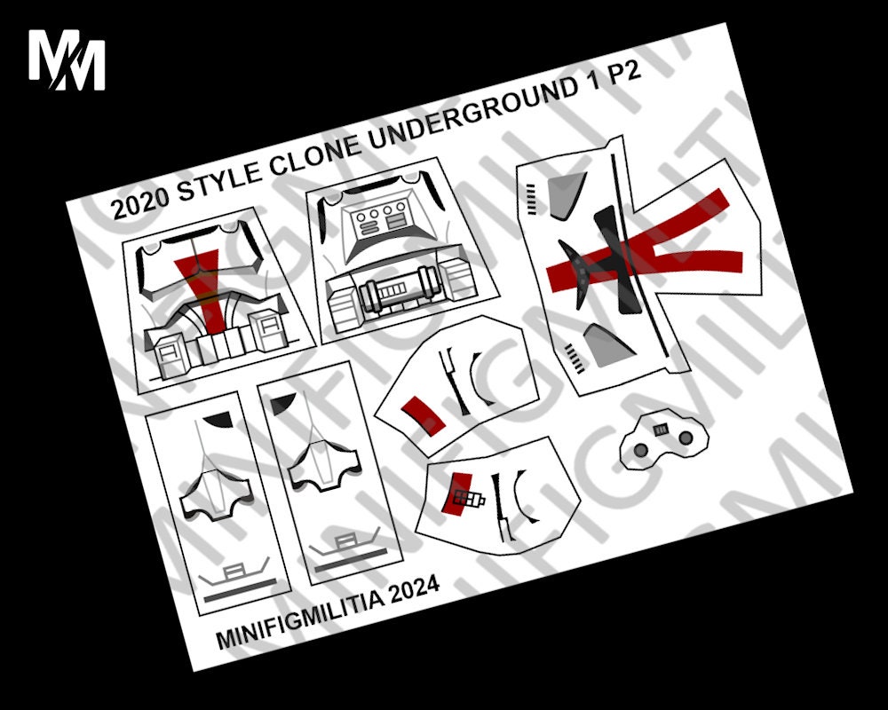 Clone Underground Characters Waterslide Decals for Lego Minifigures - Etsy