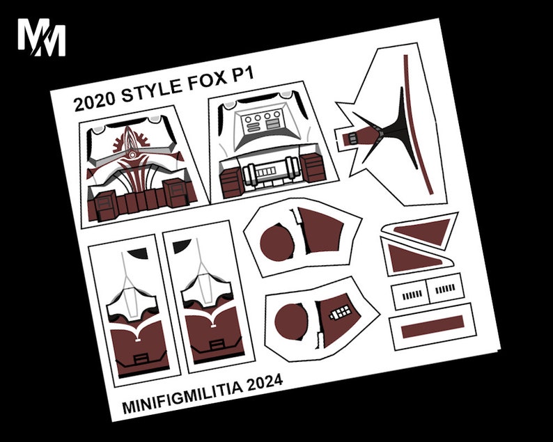 P1 Coruscant Guard Clone Troopers Waterslide Decals for Lego ...