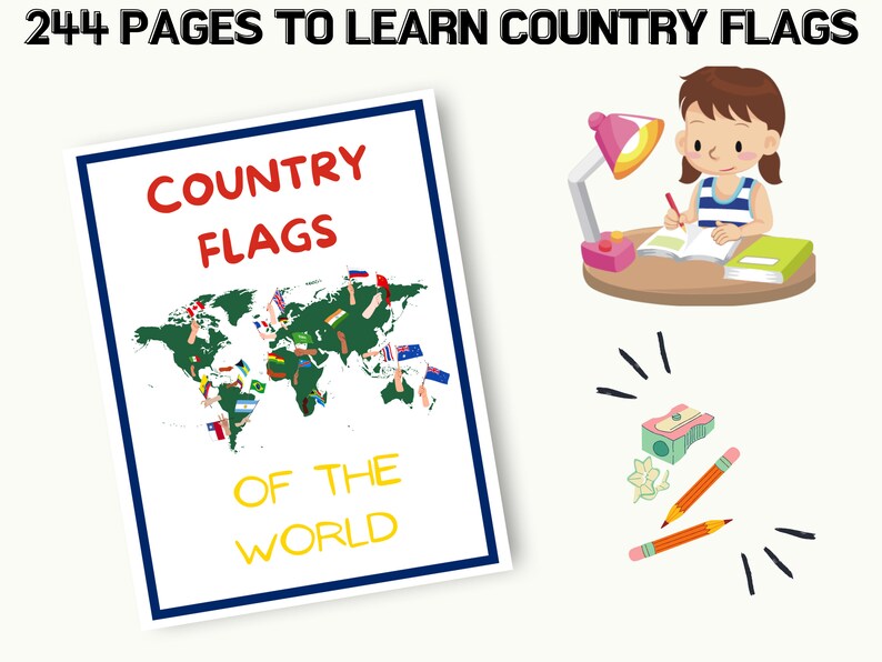 Guess the Country Flag Printable Activity for Kids Homeschool Activity ...