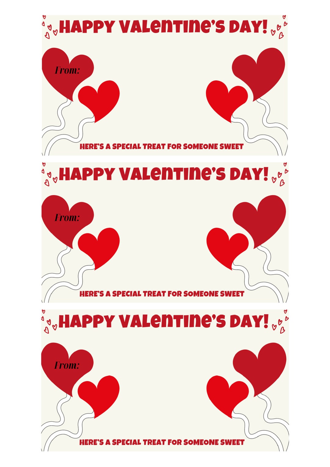 Printable Valentine's Day Cards A Special Treat for Someone Sweet ...