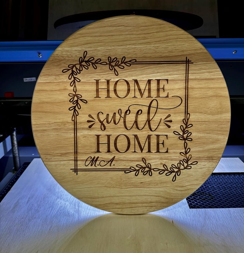Custom Engraving for 15" Wooden Rotating Board - Etsy