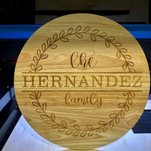 Custom Engraving for 15" Wooden Rotating Board - Etsy