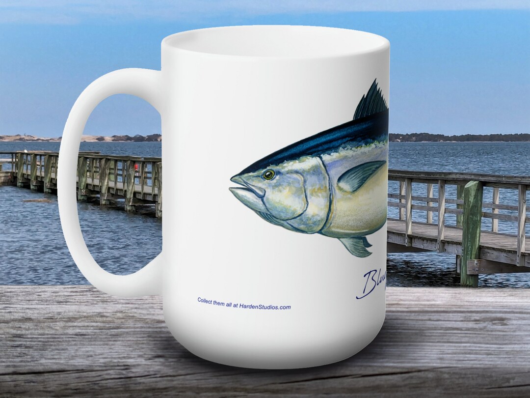 Bluefin Tuna Fish Art Coffee Mug 15oz Great Gift for Big Game Fishermen ...