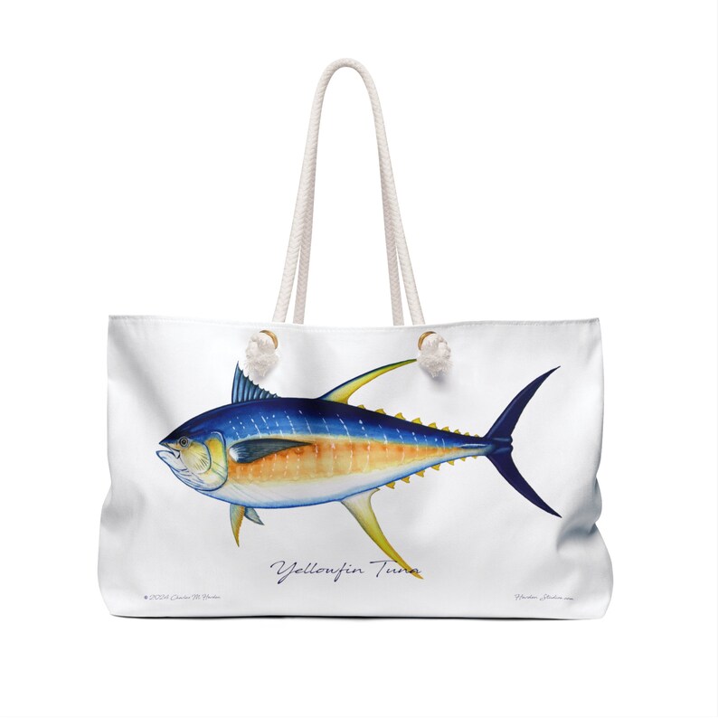 Yellowfin Tuna Weekender Bag, Great Gift for Fishermen, Perfect for ...