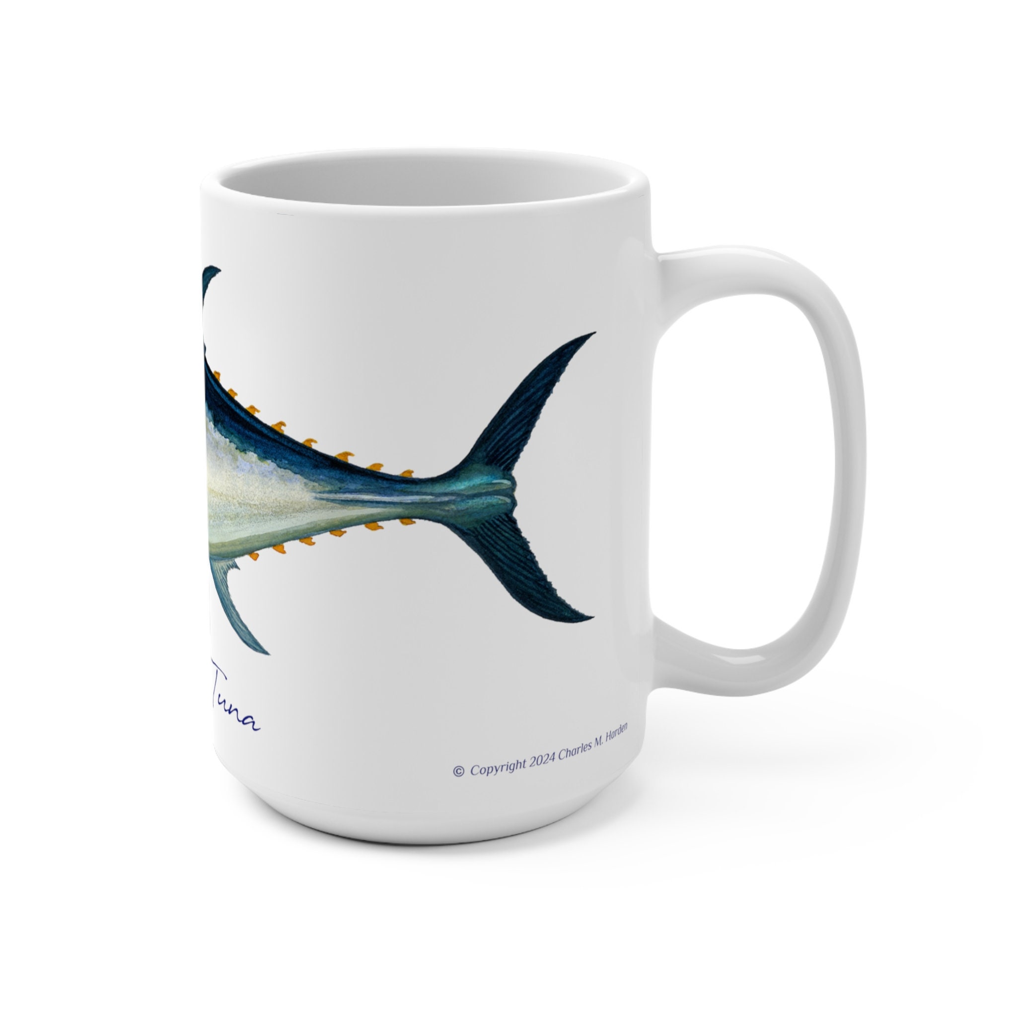 Bluefin Tuna Fish Art Coffee Mug 15oz Great Gift for Big Game Fishermen ...