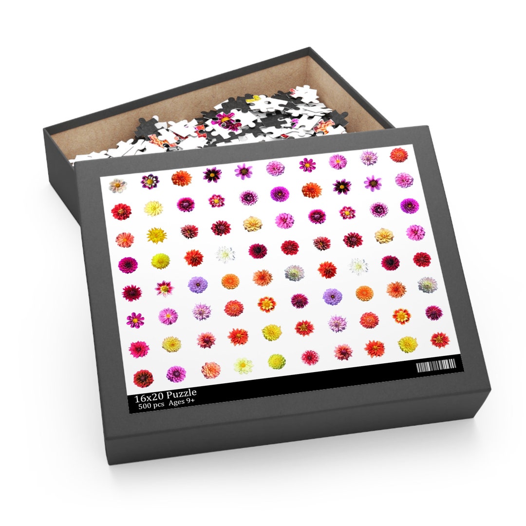 Dahlias Puzzle (120, 252, 500-piece) Flower Arrangement Difficult Fun ...