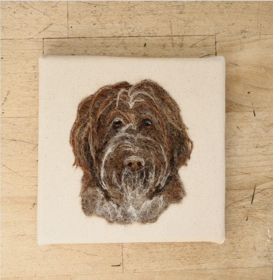6 X 6 Inch Pet Portrait, Wool Painting, Custom Pet Portrait, Wool Pet ...