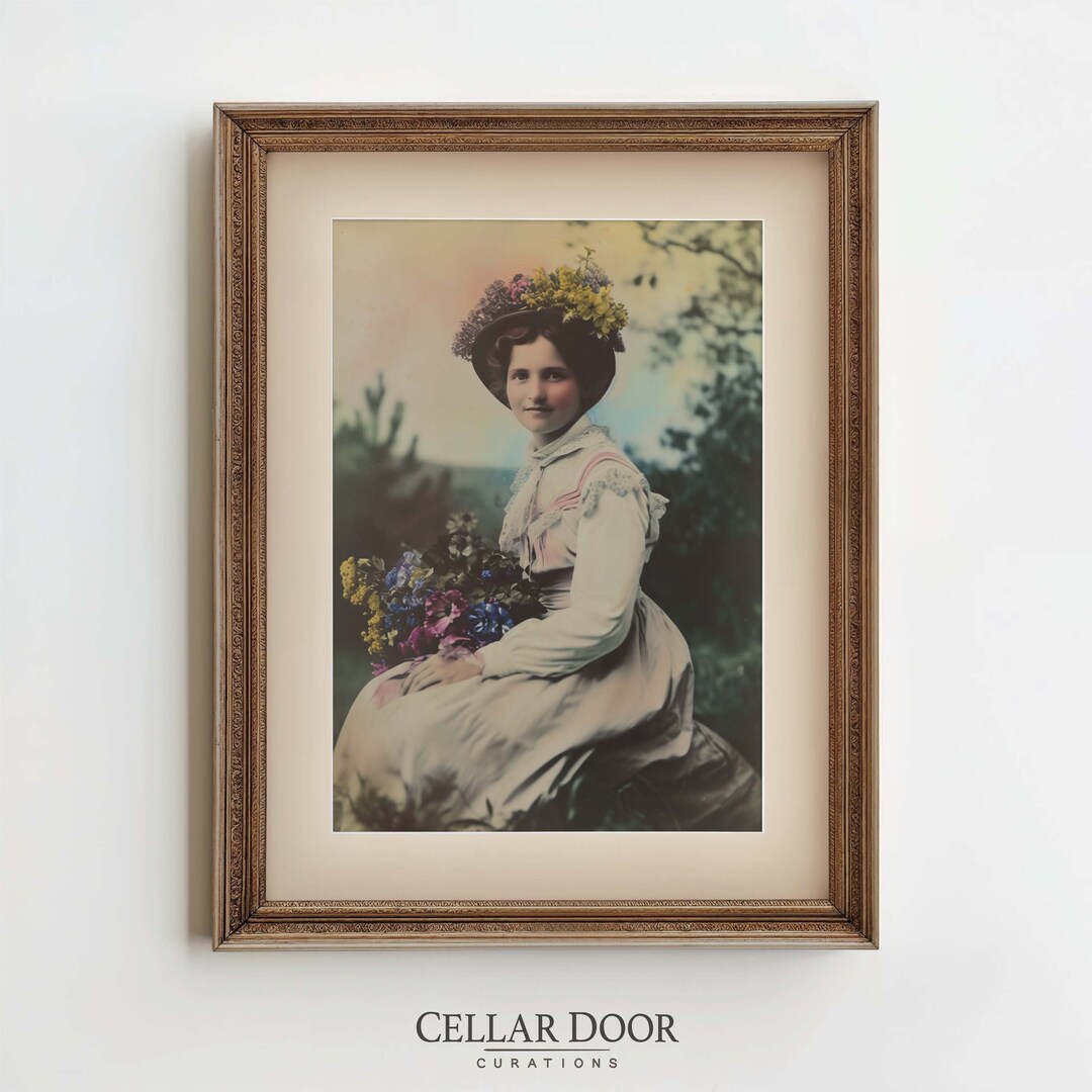 Vintage-photo-look Portrait • Printable Art Download • Rustic Themed ...