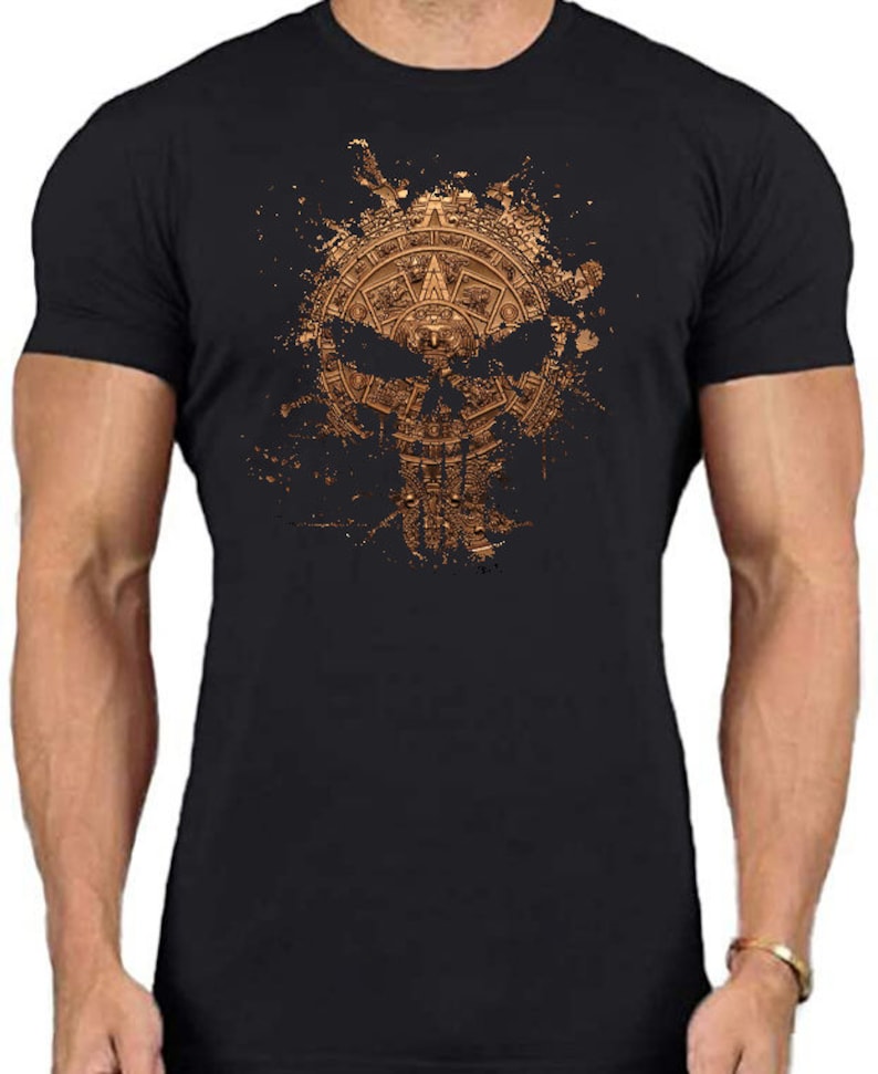 Aztec Calendar Skull PNG, Punisher Image (digital Download) - Etsy