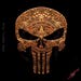 Gold Punisher Skull, Aztec Punisher, PNG Punisher, Imagendesign, PNG ...