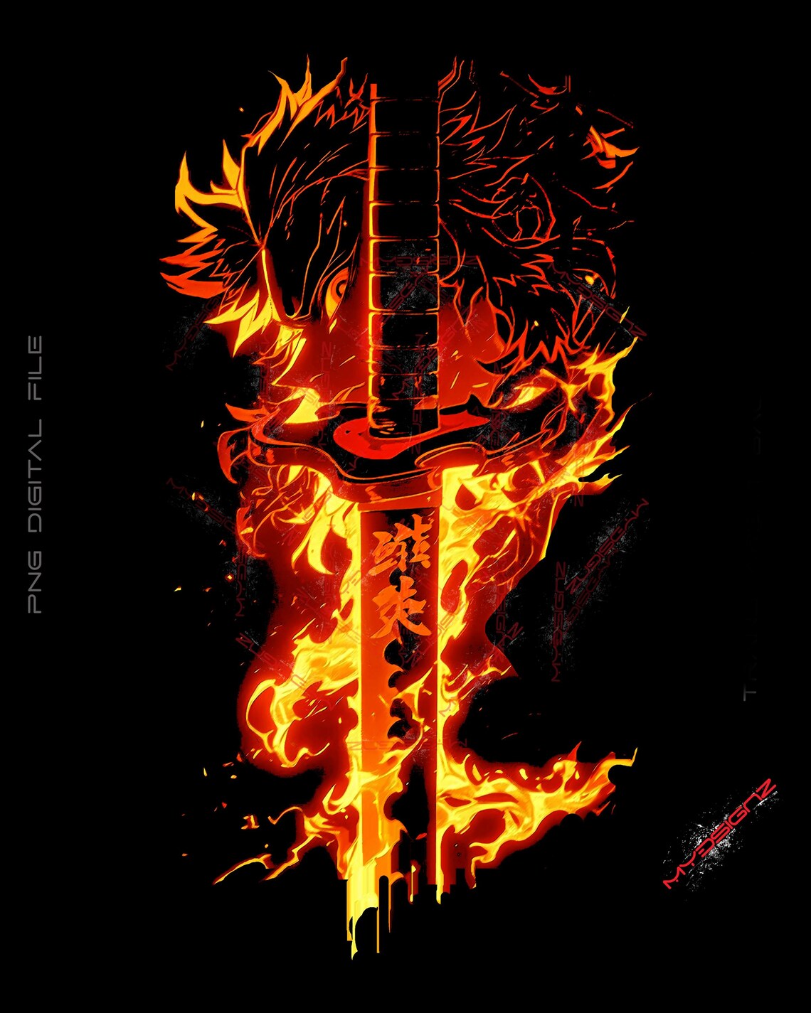 Manga, Rengoku Png, Demon Slayer, Kyojuro, Png Ready to Download Image ...