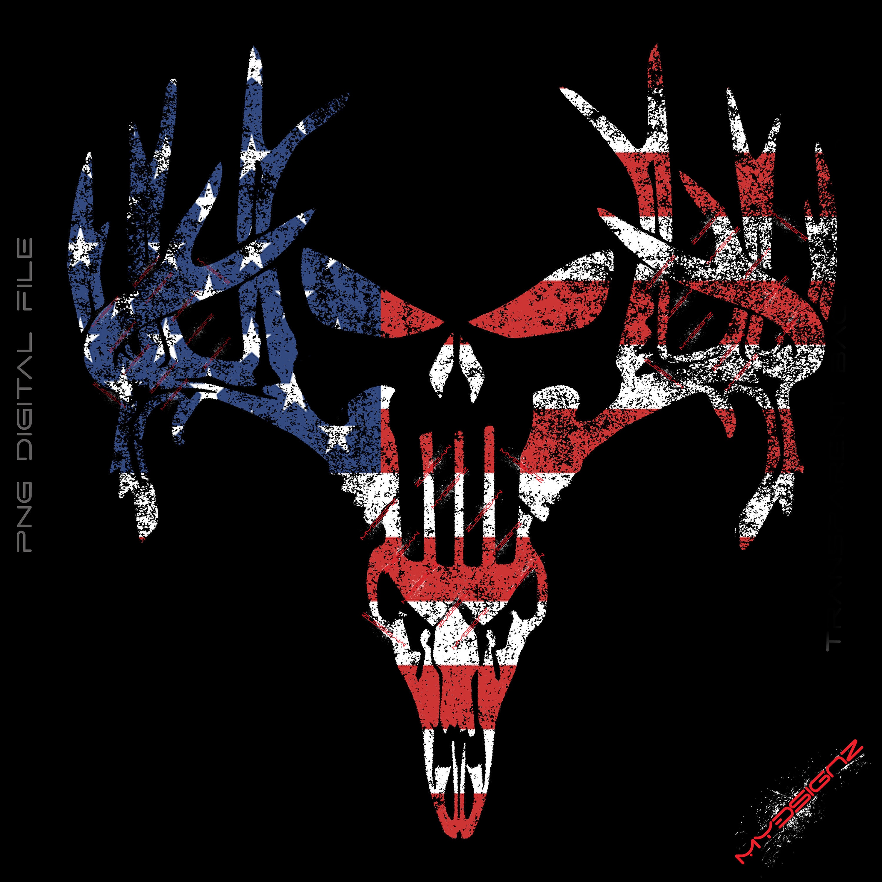 1776 American Flag, Distressed, USA Flag, Punisher Skull, Image Design ...