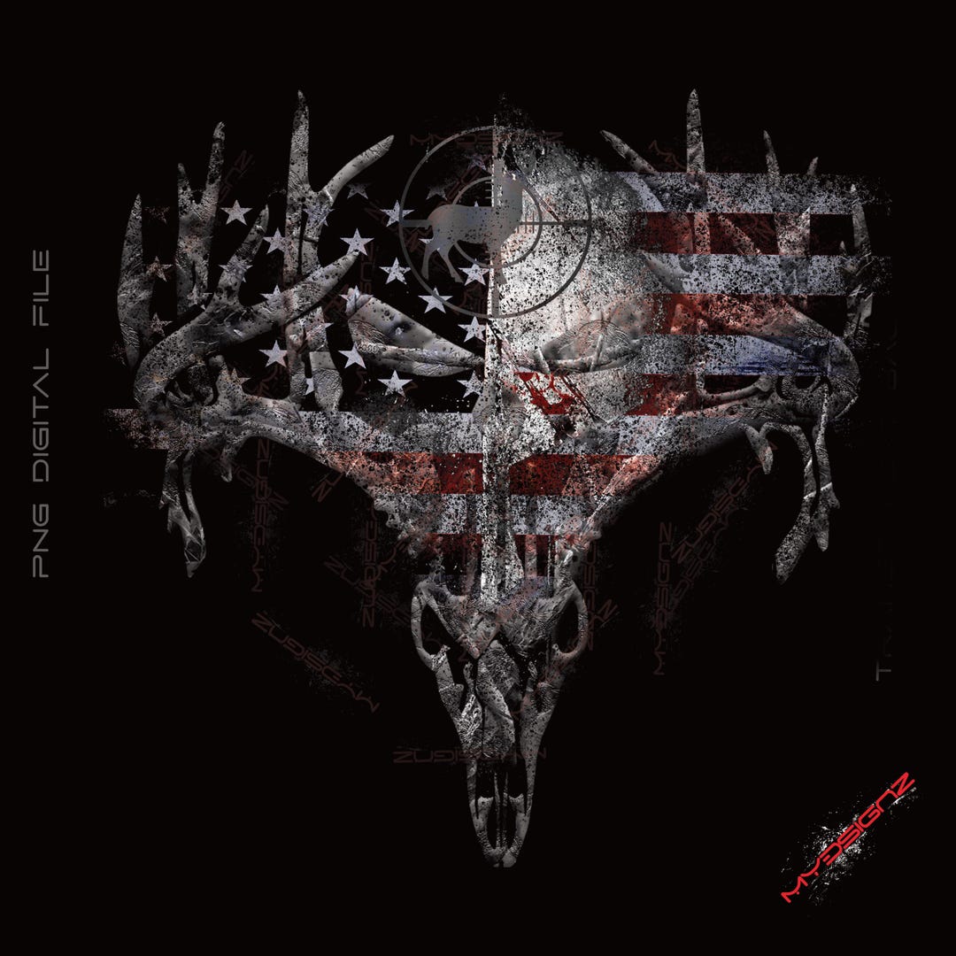 Hunting, Skull, USA Flag, Deer Hunting, Png Ready to Download Image ...