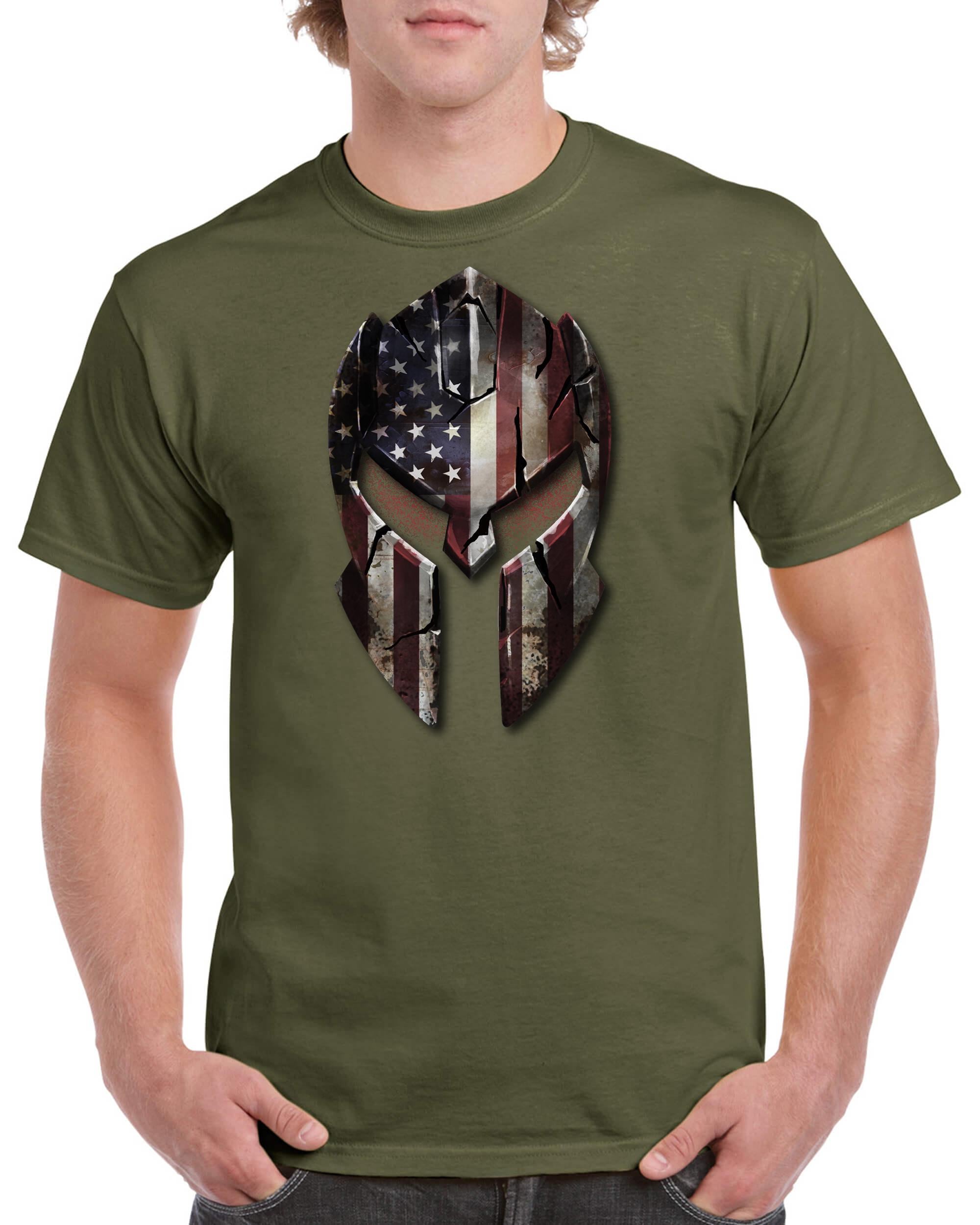 Distressed American Flag Spartan Helmet PNG, DTF Design (digital ...