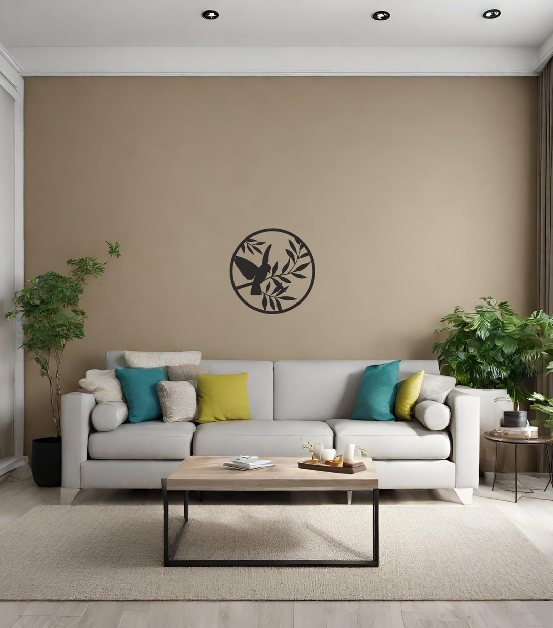 Birds on a Branch Metal Wall Decor, Bird Tree Wall Art, Metal Birds ...