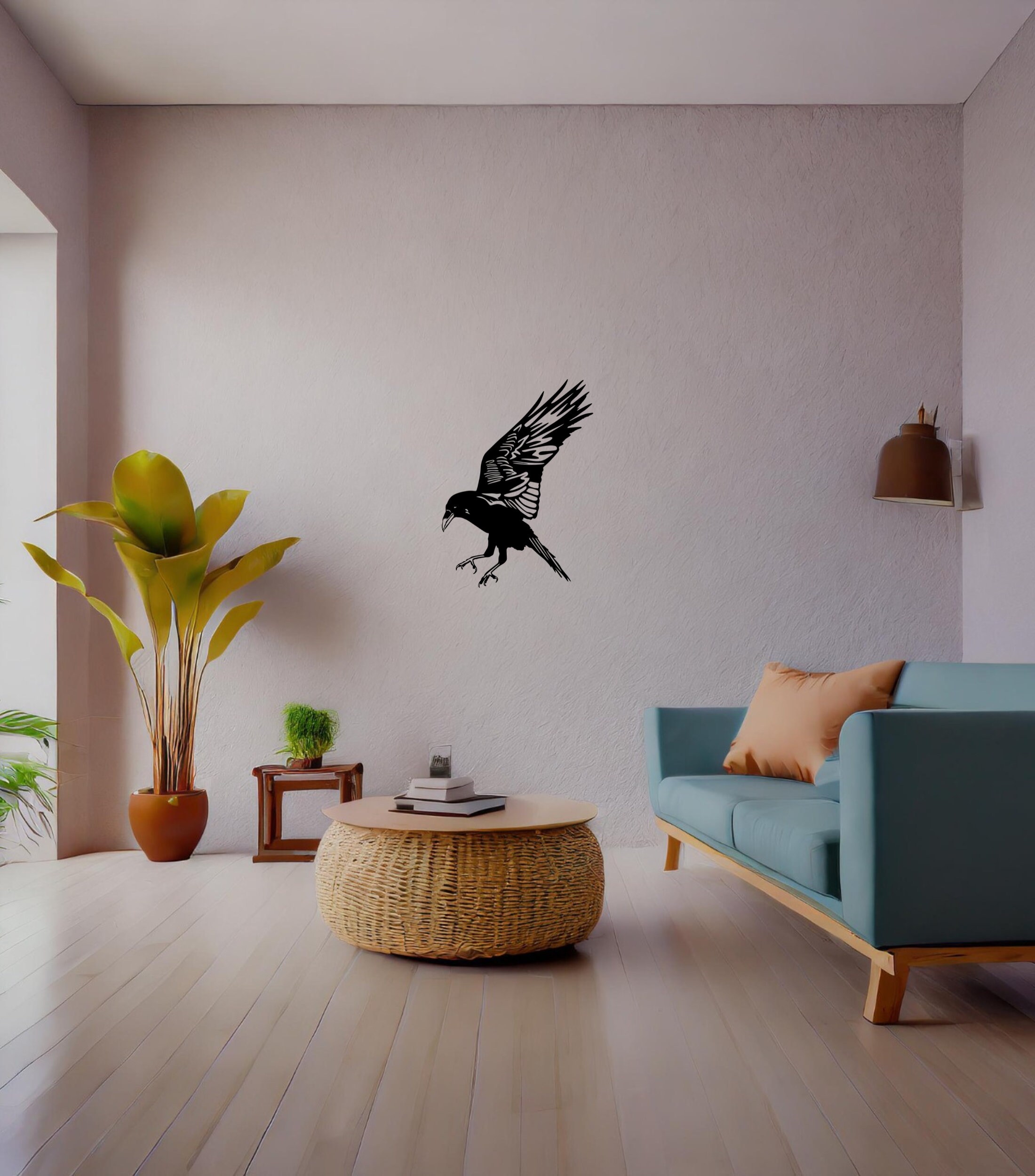 Metal Raven Wall Art,raven Wall Decor, Crow Wall Decor,metal Crow Wall ...