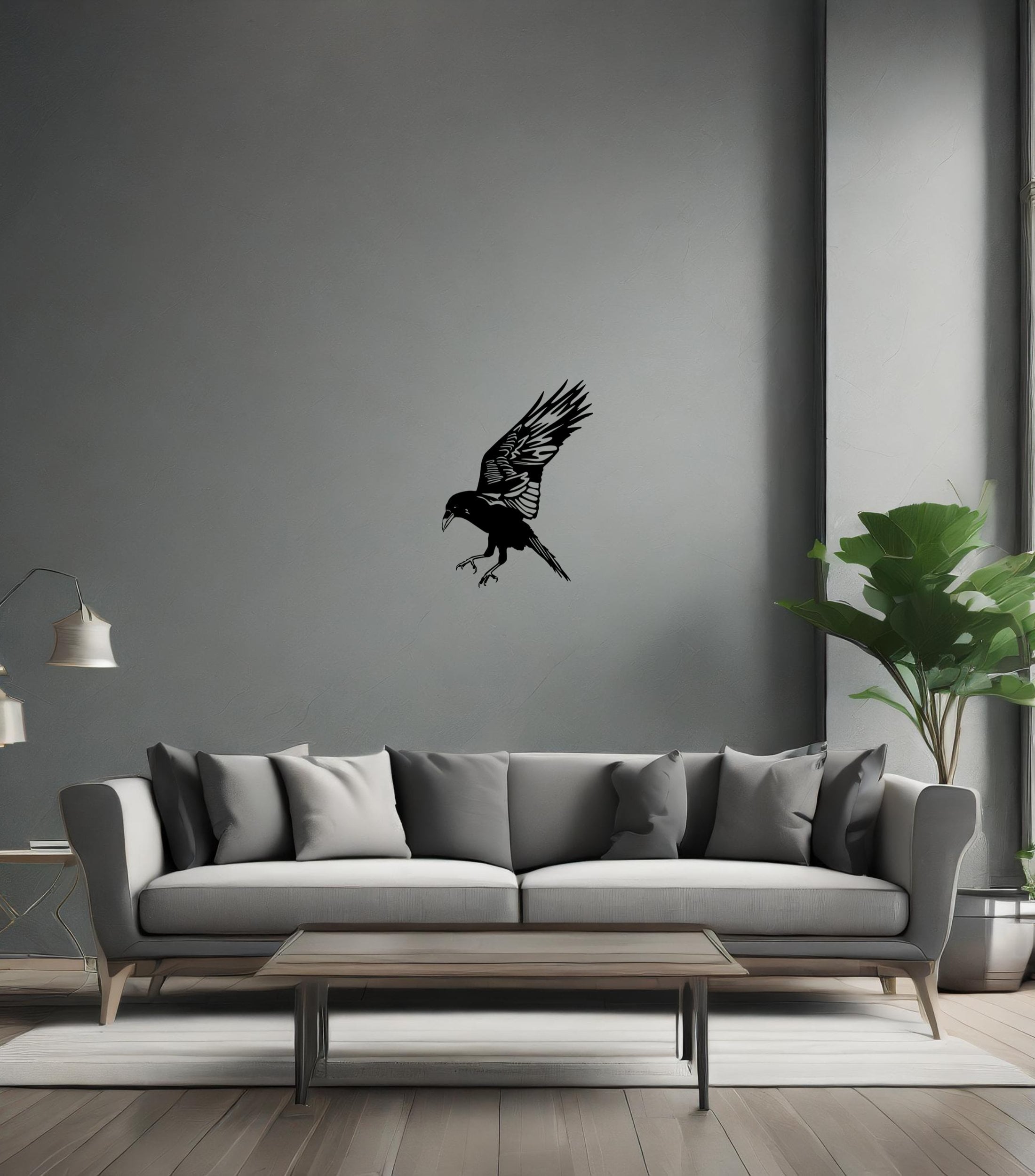 Metal Raven Wall Art,raven Wall Decor, Crow Wall Decor,metal Crow Wall ...