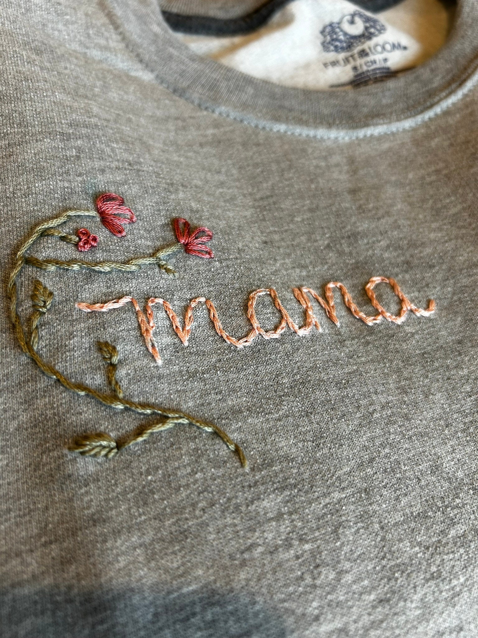 Mama Hand Embroidered Crew Mother's Day Gift - Etsy