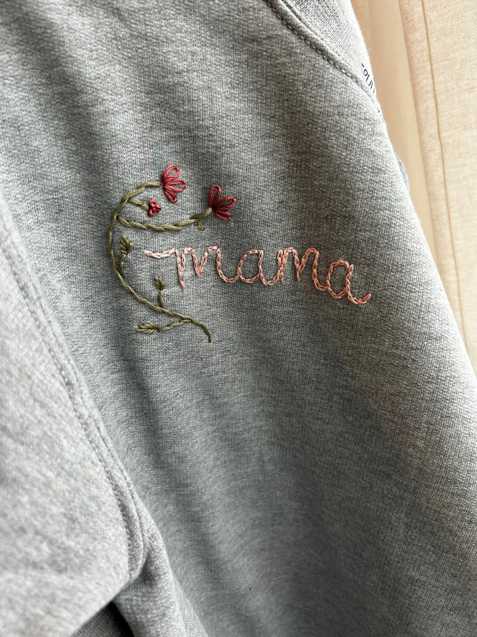 Mama Hand Embroidered Crew- Mother's Day Gift - Etsy
