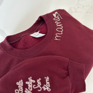 Mama Hand Embroidered Crew- Collar Embroidery- Mother's Day Gift - Etsy