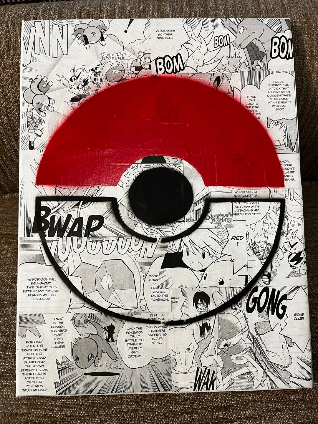 Homemade Pokeball Painting - Mixed Media; Comic Book/manga and Paint ...
