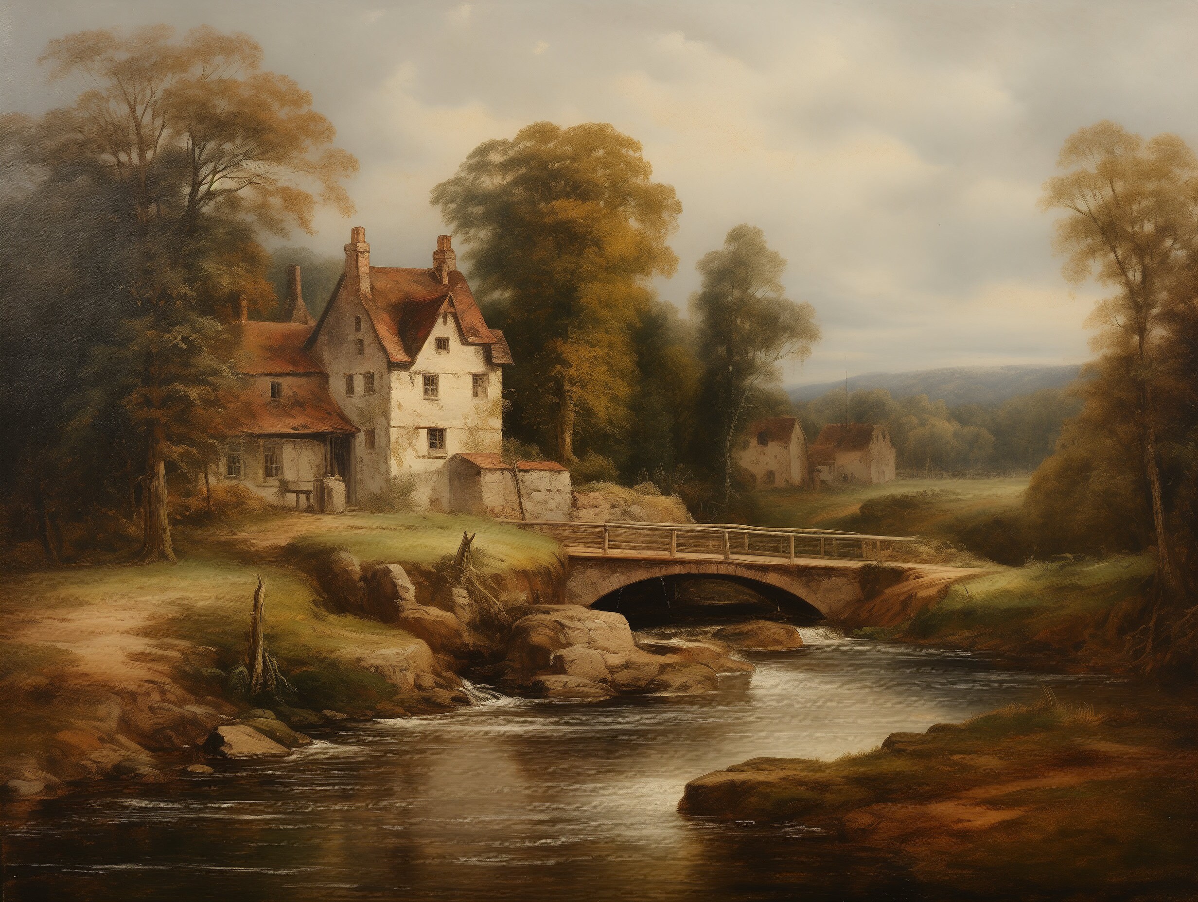 Creekside Manor Wall Art Decor Digital Printable Download Rustic ...