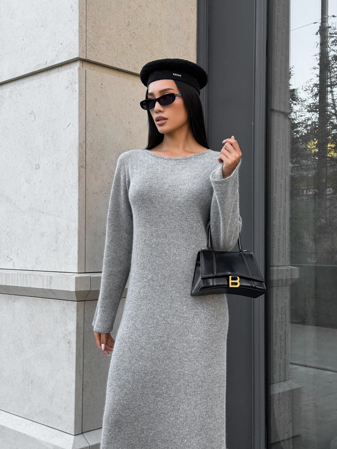 Soft Angora Wool Maxi Dress Cozy Winter Dress, Perfect for Fall and ...