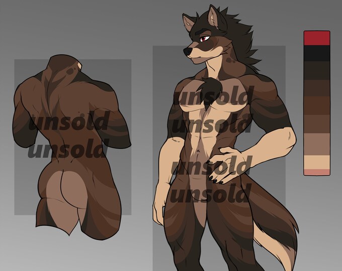 NSFW Male Wolf Furry Adoptable Fursona - Etsy