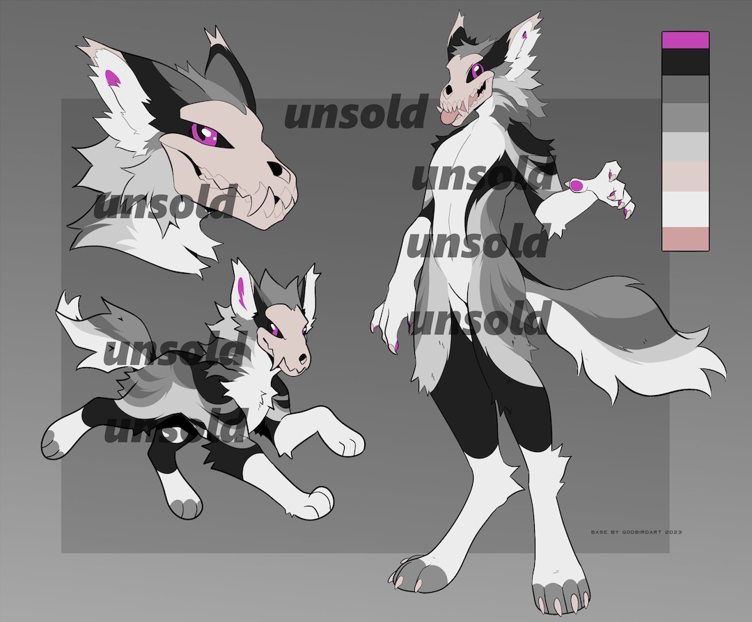 NSFW Skulldog Skull Wolf Canine Furry Adoptable Fursona - Etsy