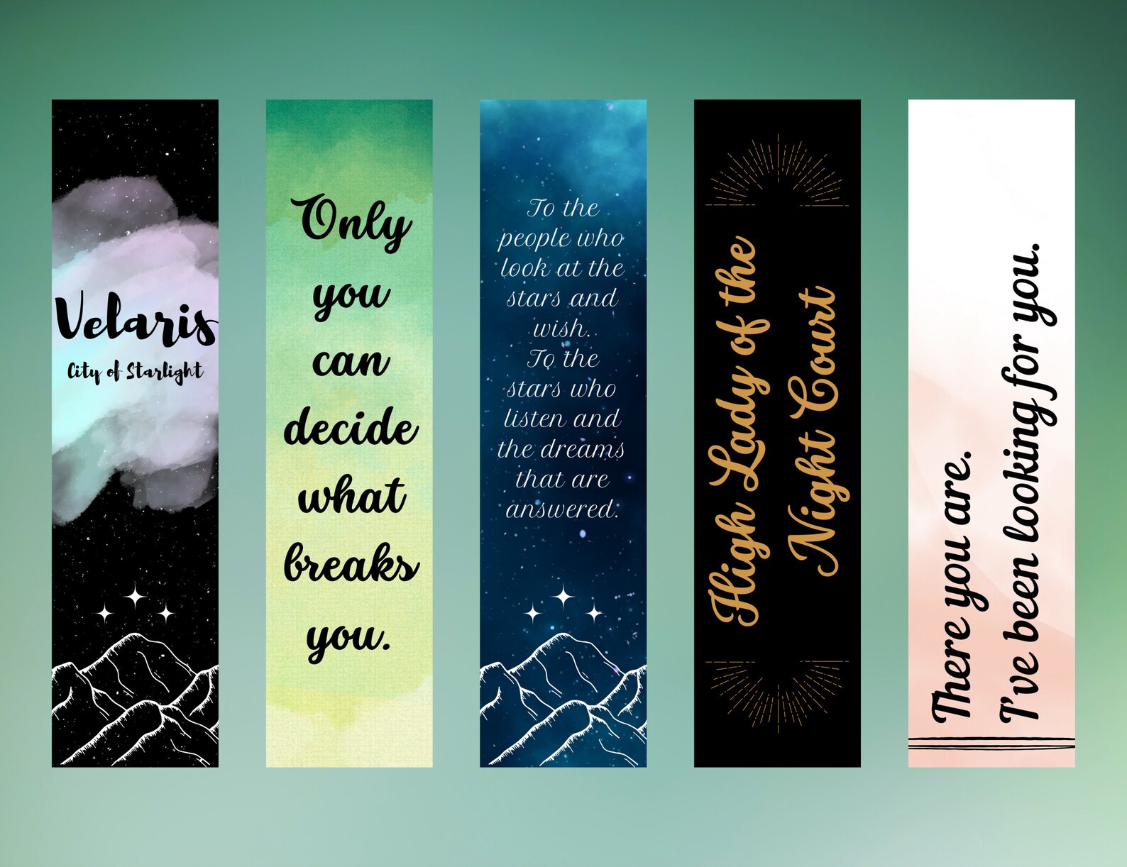ACOTAR Bookmark | Sarah J. Maas | Fantasy Bookmark | ACOTAR Quote ...