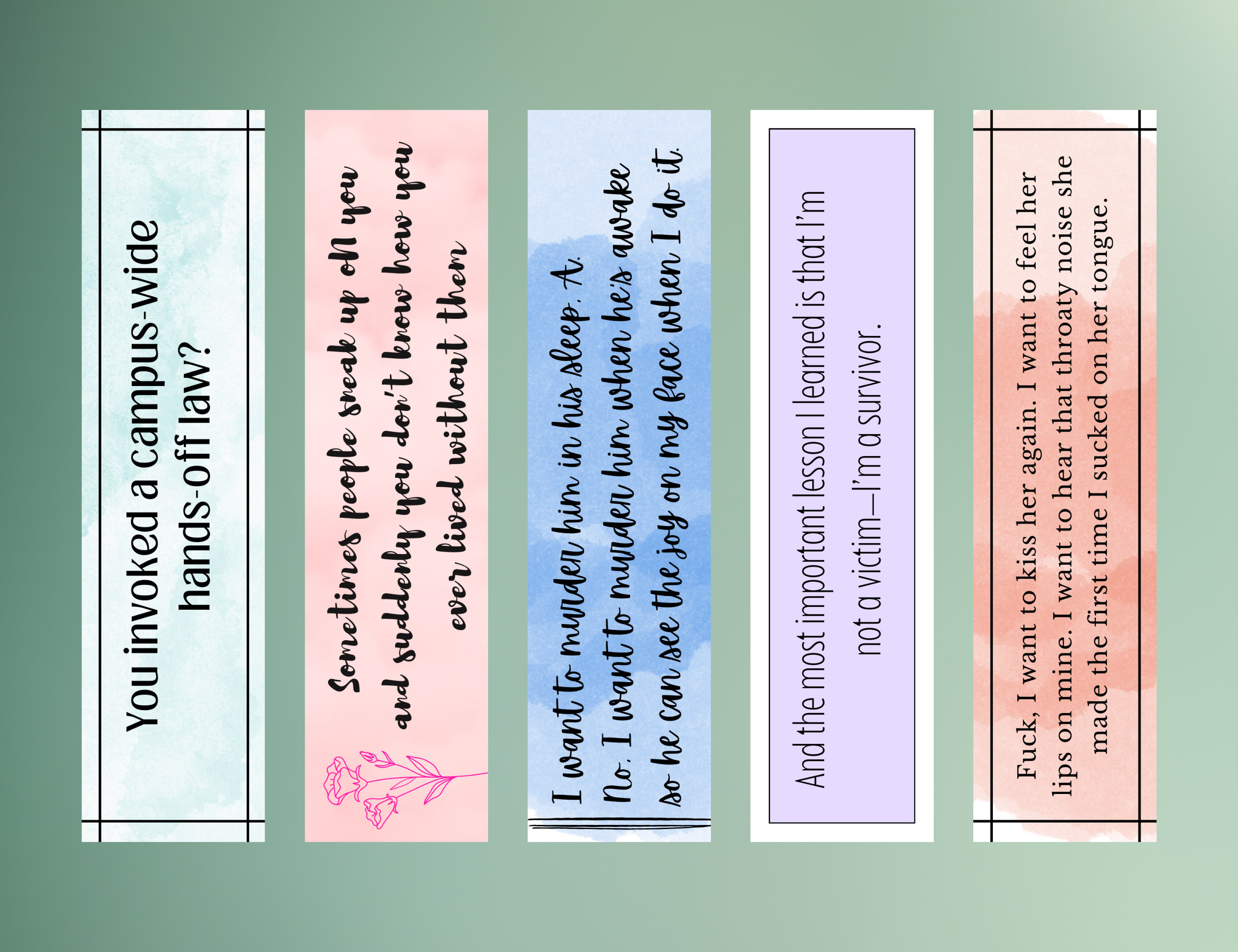 The Deal Bookmark Quotes | off Campus Bookmarks | Elle Kennedy | Hockey ...